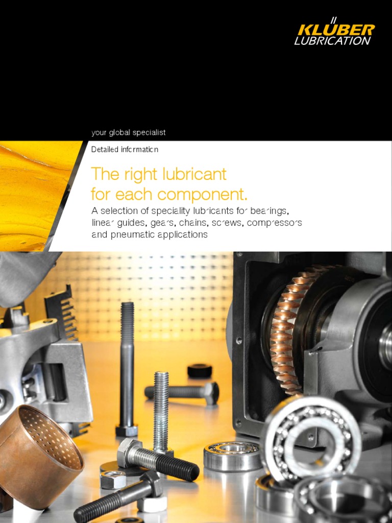 The Right Lubricant For Each Component - Product Selection - e | PDF ...