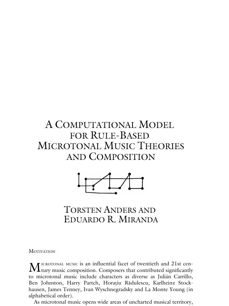A Computational Model For Rule-Based Microtonal Music | PDF | Harmony ...