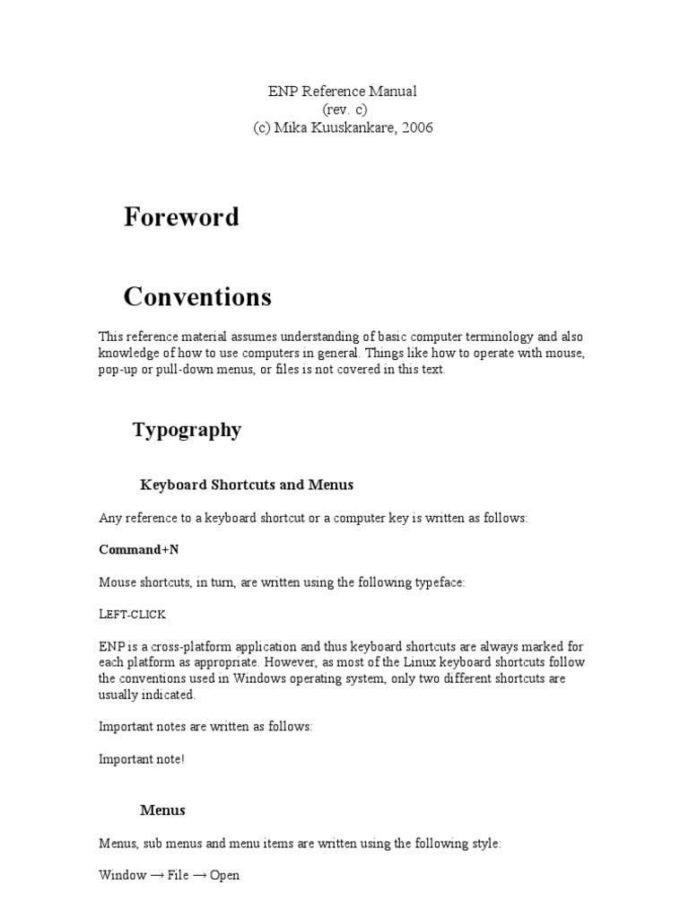 ENP Reference Manual | Download Free PDF | Musical Notation | Hierarchy