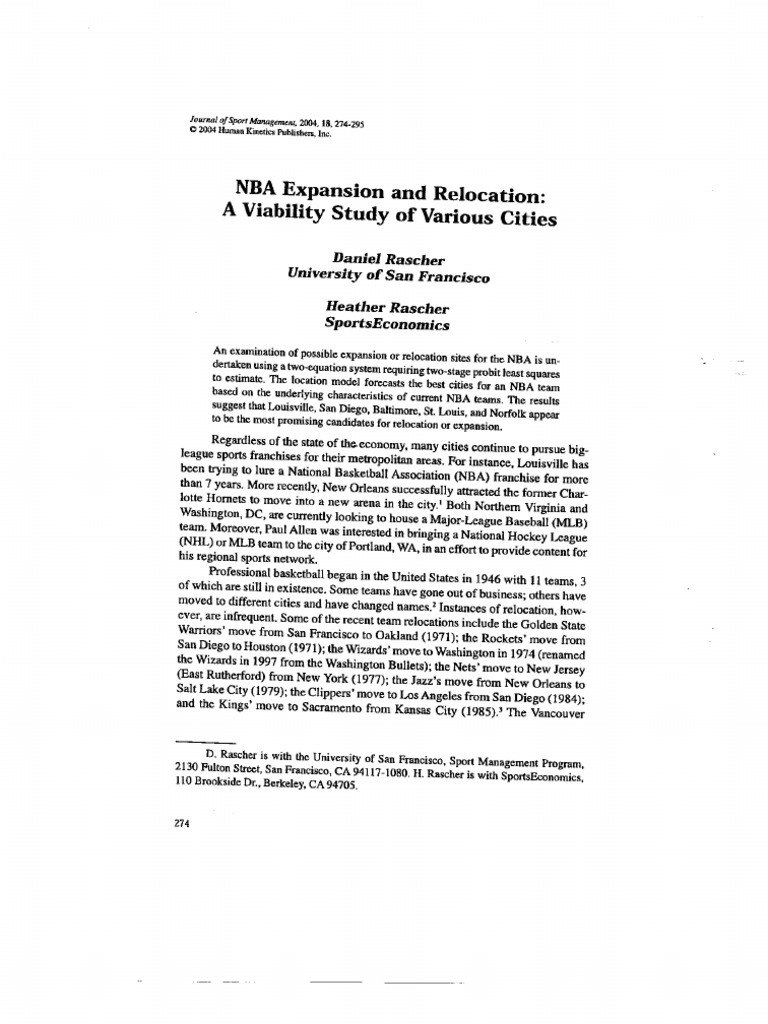 2004 Rascher Report | PDF