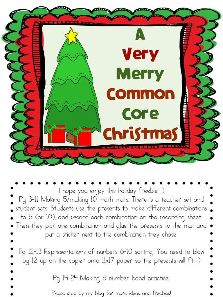 Christmas Math Activities for Kids | PDF | Home & Garden
