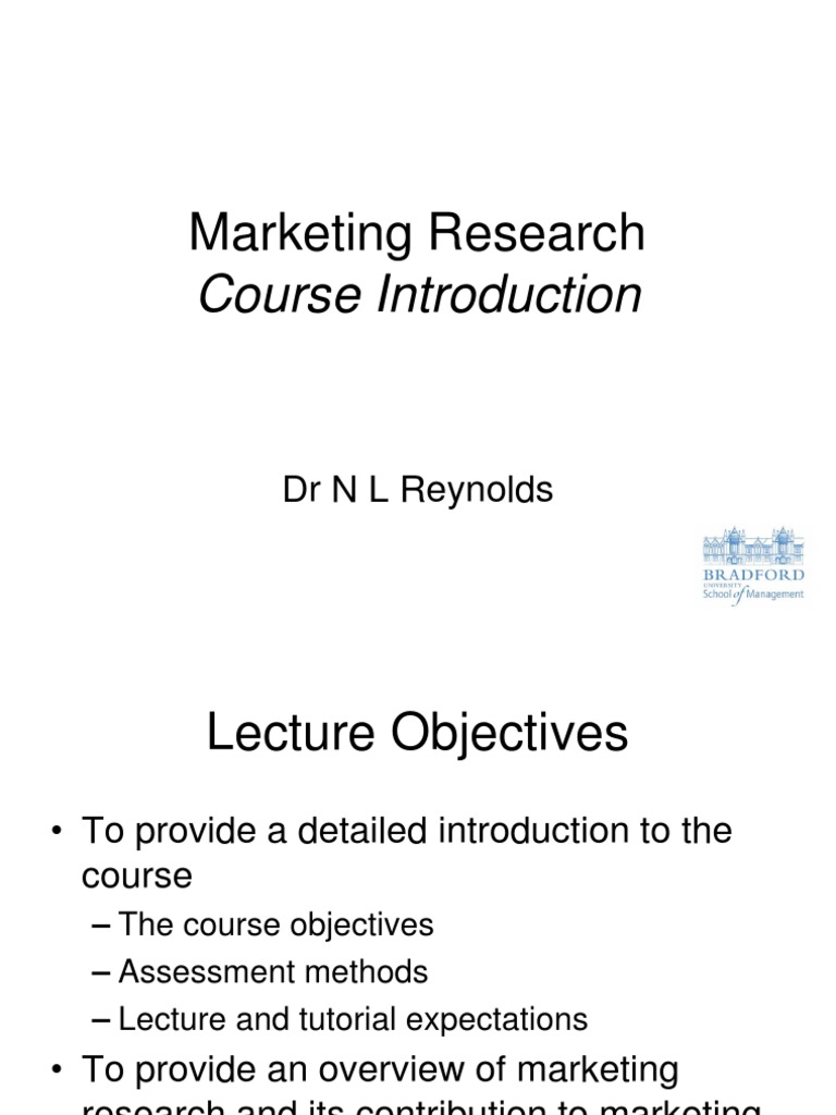 MR01 Introduction | PDF | Marketing Research | Customer Relationship ...
