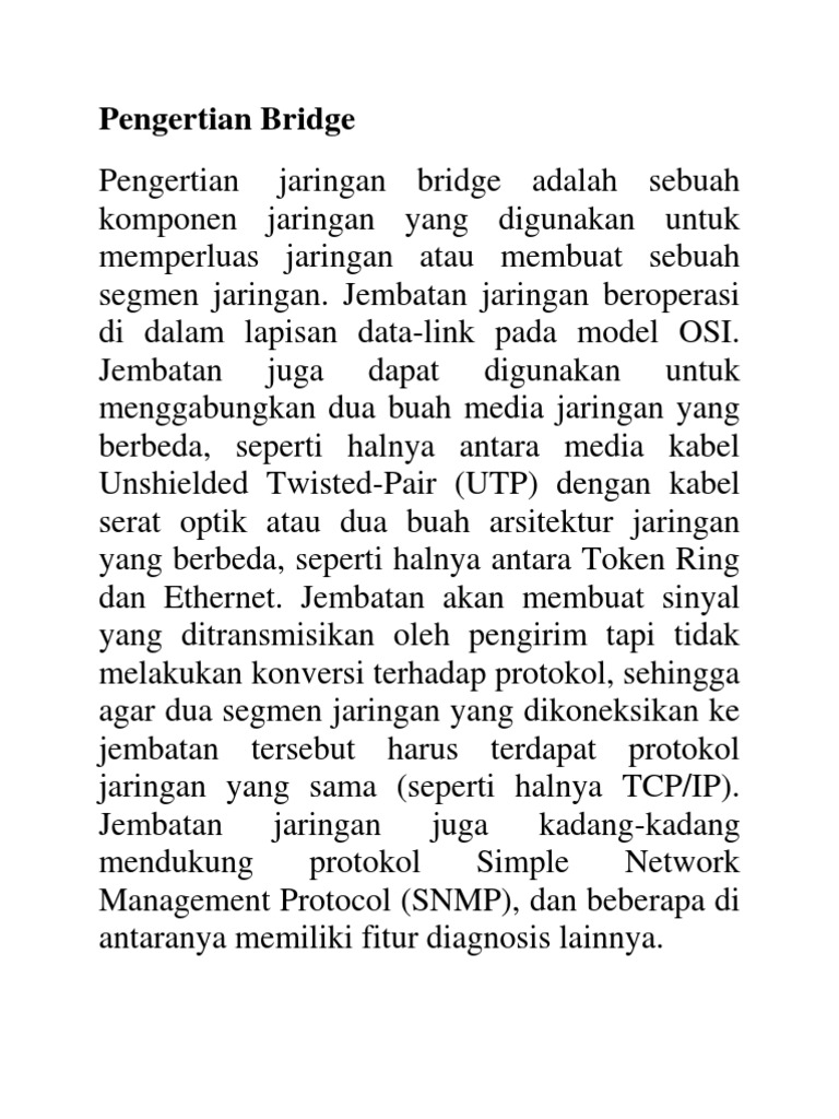 Pengertian Bridge | PDF