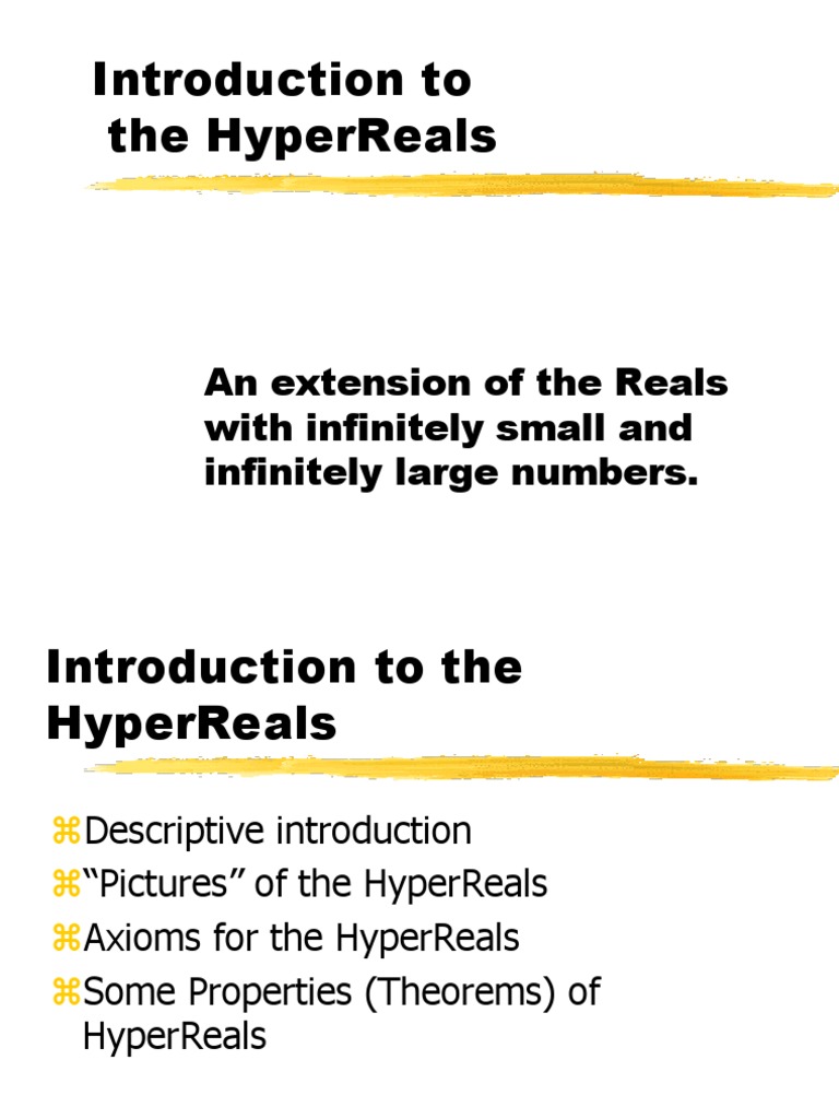 Introduction to hyperreal numbers | Real Number | Field (Mathematics)