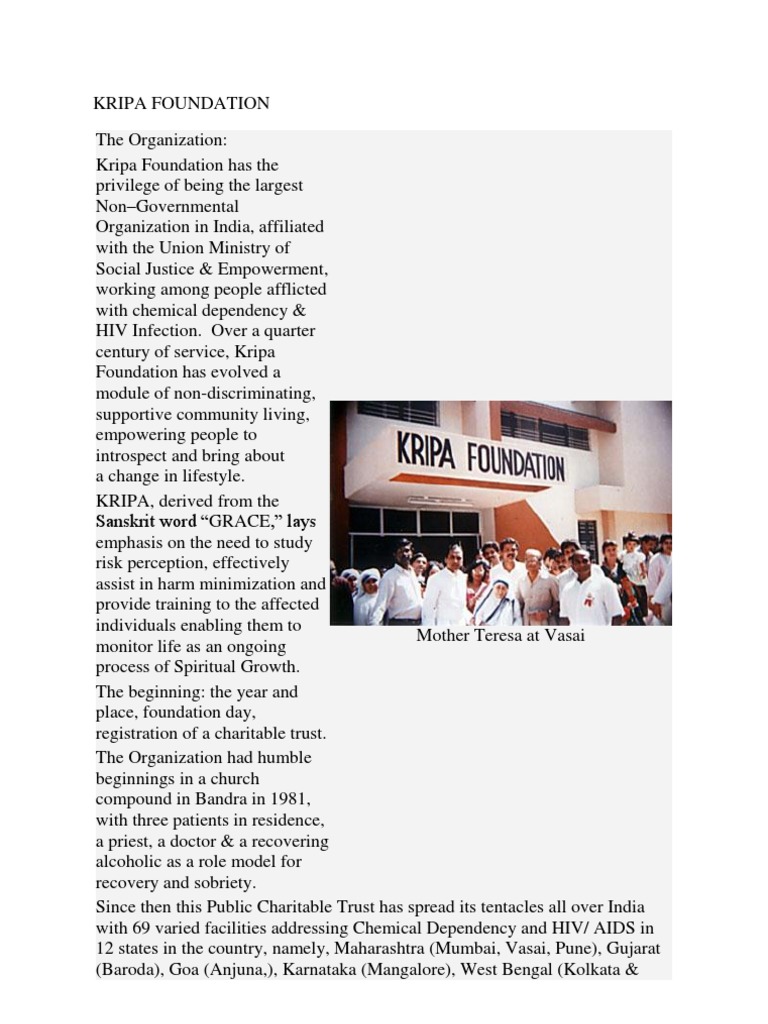 Kripa Foundation | Download Free PDF | Drug Rehabilitation | Substance ...