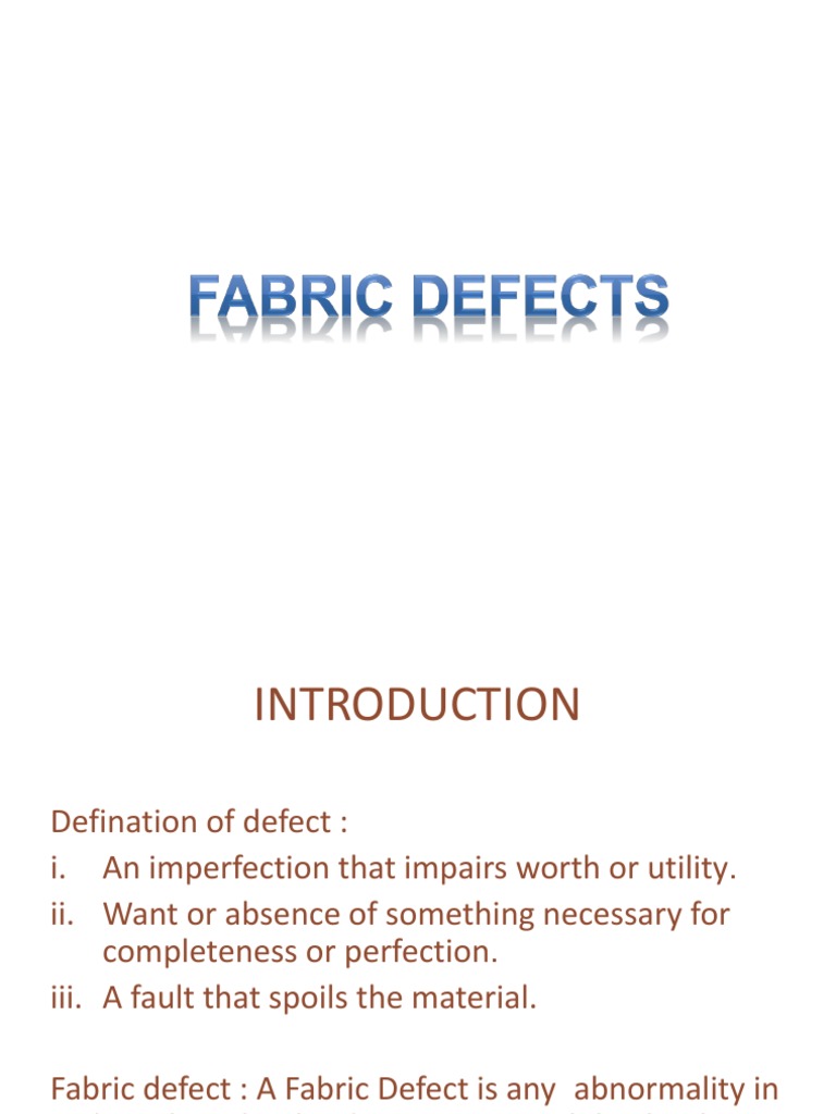 Fabric Defects | Weaving | Loom