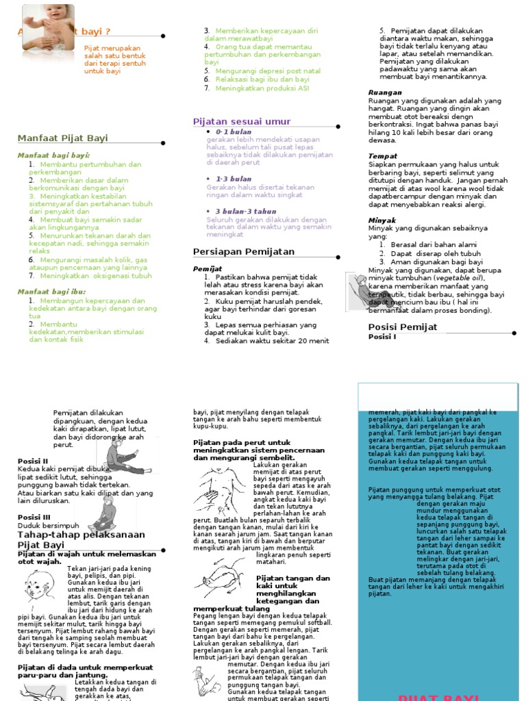 Leaflet Pijat Bayi | PDF