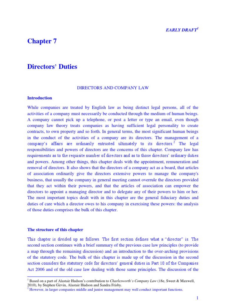 07 - Directors Duties - Early Web Draft | PDF | Career & Growth | Business