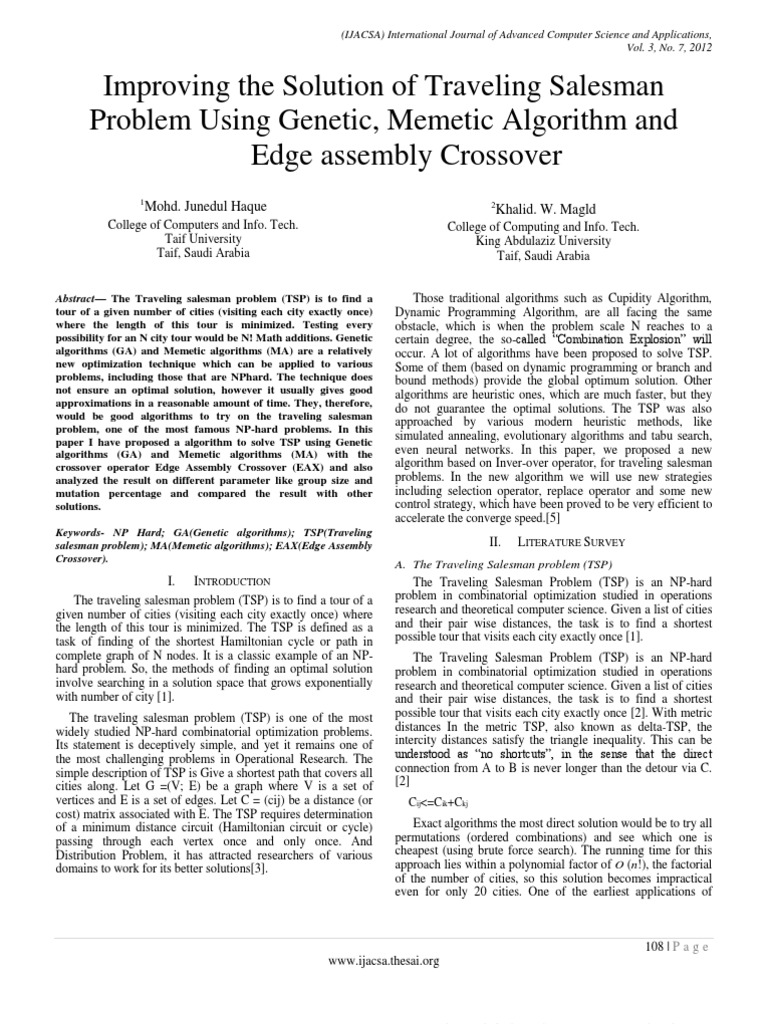 Paper 15-Improving The Solution of Traveling Salesman Problem Using ...