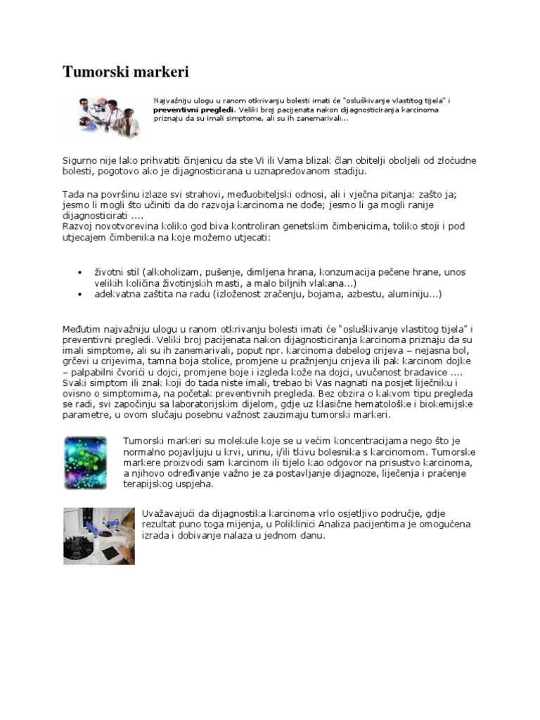 Tumorski Markeri | PDF