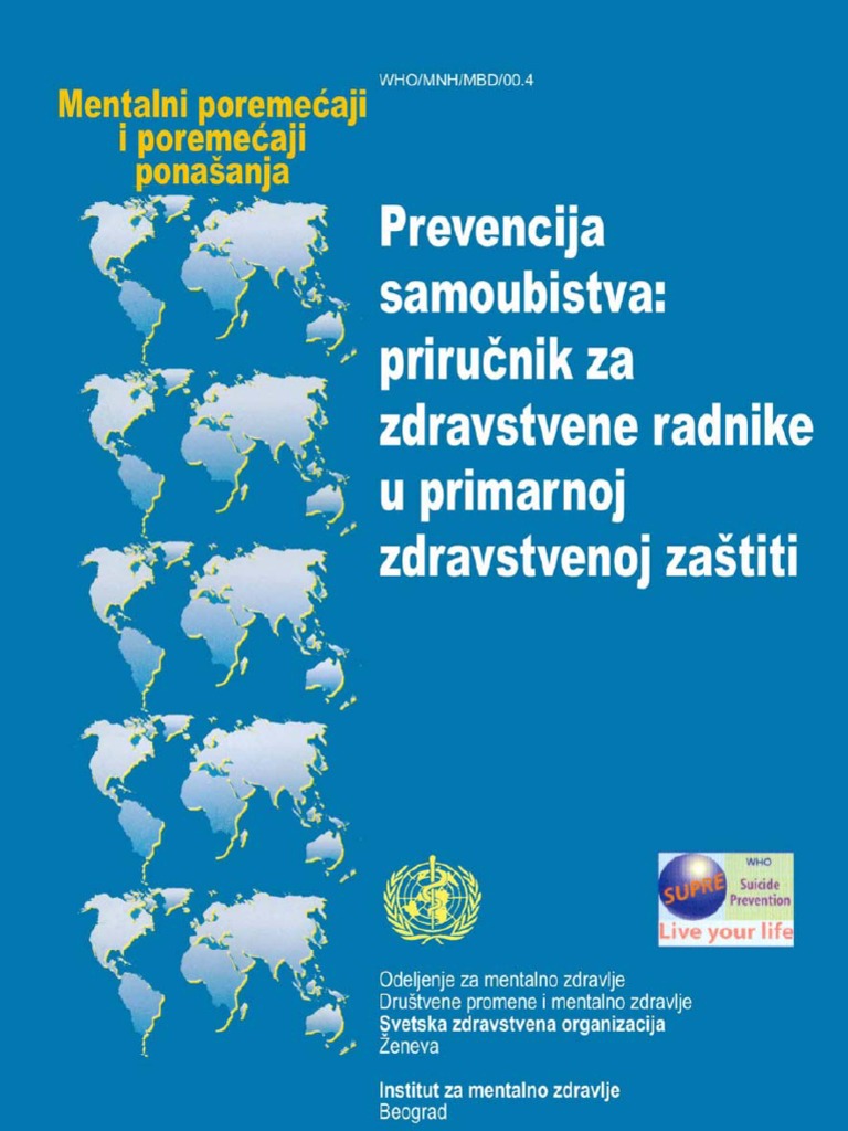 Prevencija Samoubistva Priručnik Za Zdravstvene Radnike | PDF