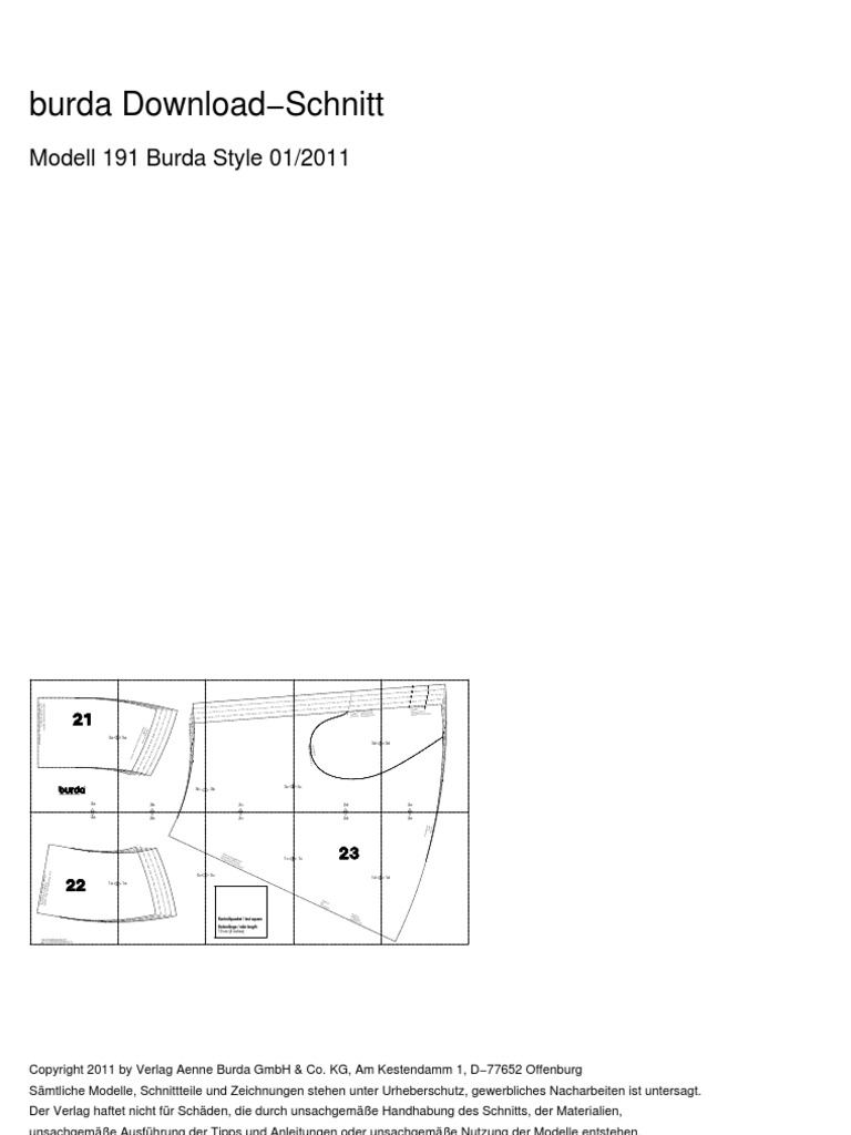 Falda Balon 191 Burda Style Patron Gratis | PDF