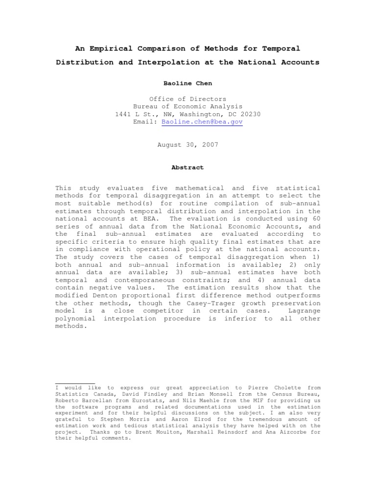 Temporal Disaggregation | PDF | Time Series | Correlation And Dependence