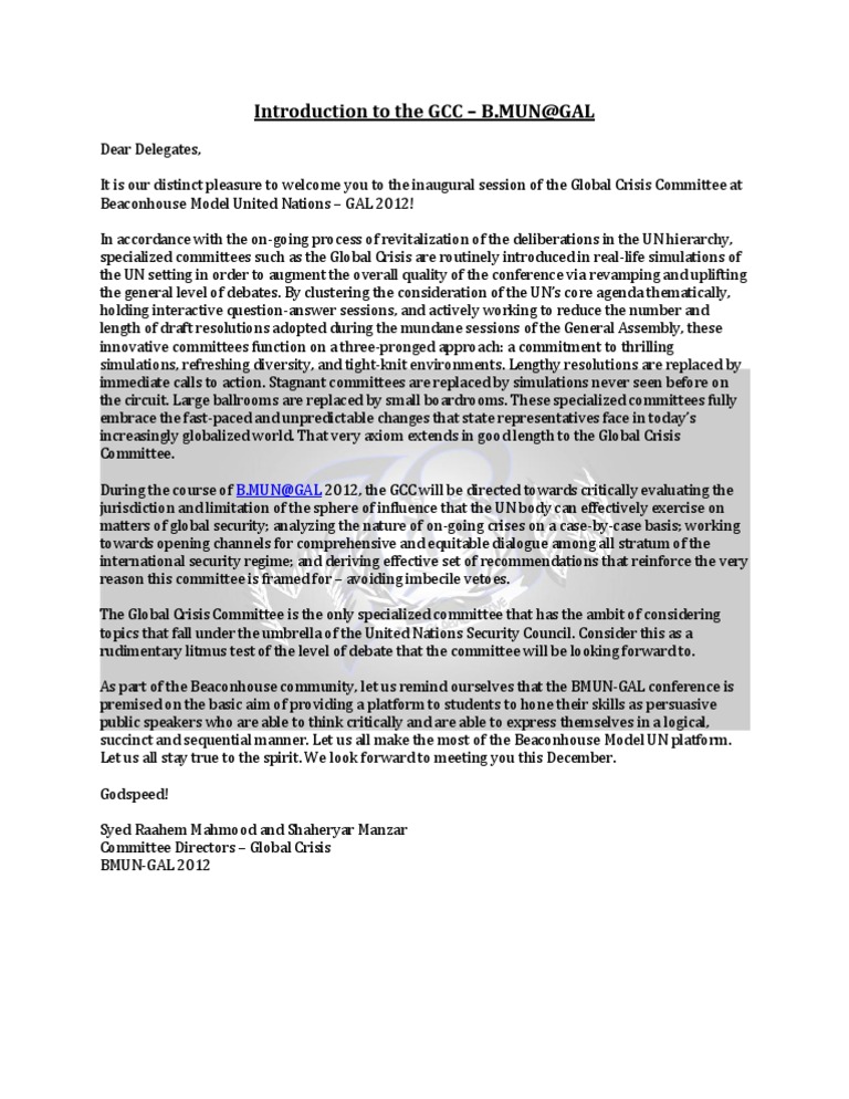 Introduction To The GCC | PDF | United Nations | International Relations