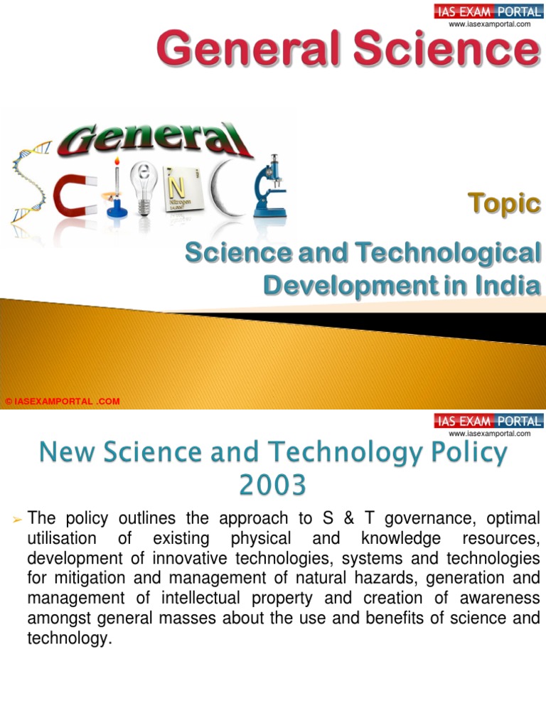 41 (B) Science and Technological Development in India | PDF | Science ...