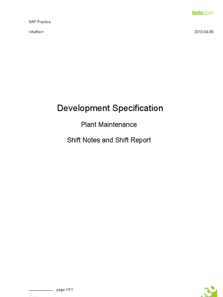 Shift Notes & Shift Reports | PDF