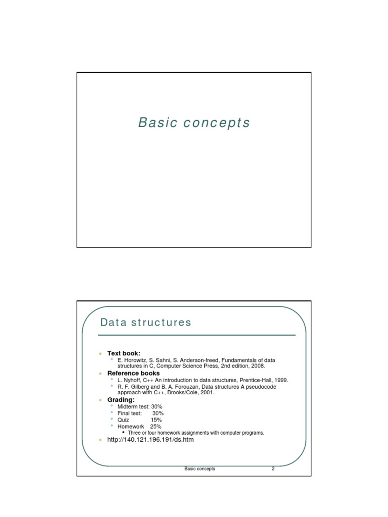 Basic Concept | PDF | Algorithms | Algorithms And Data Structures