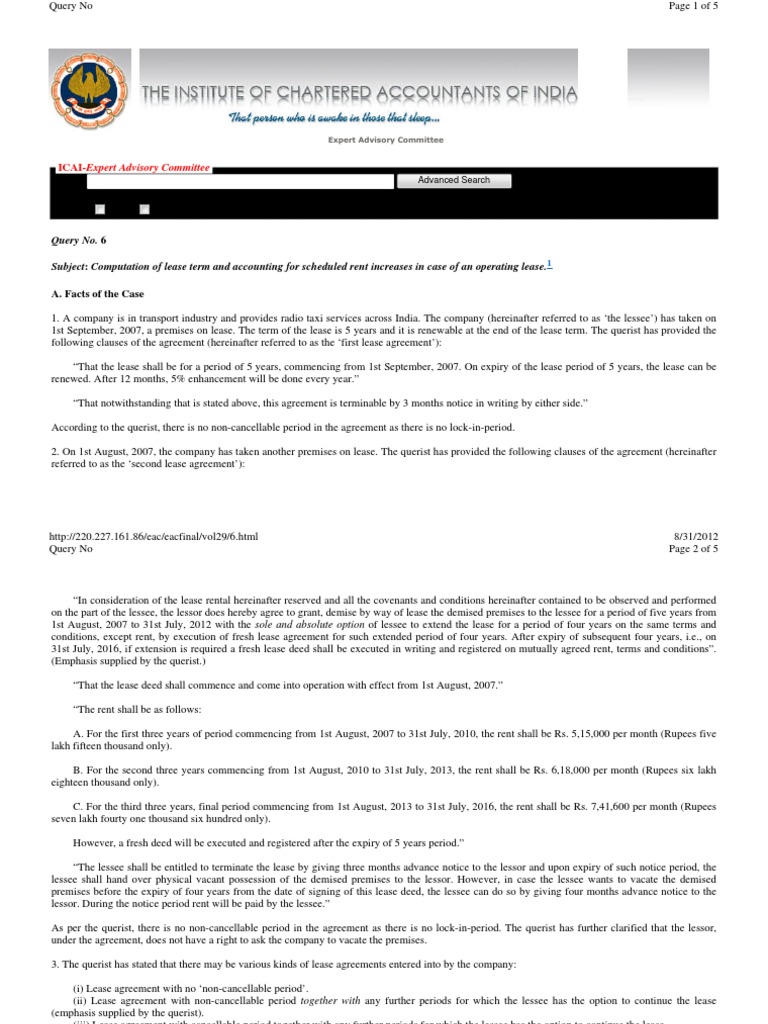 Lease Rent Equalisation | PDF | Lease | Renting