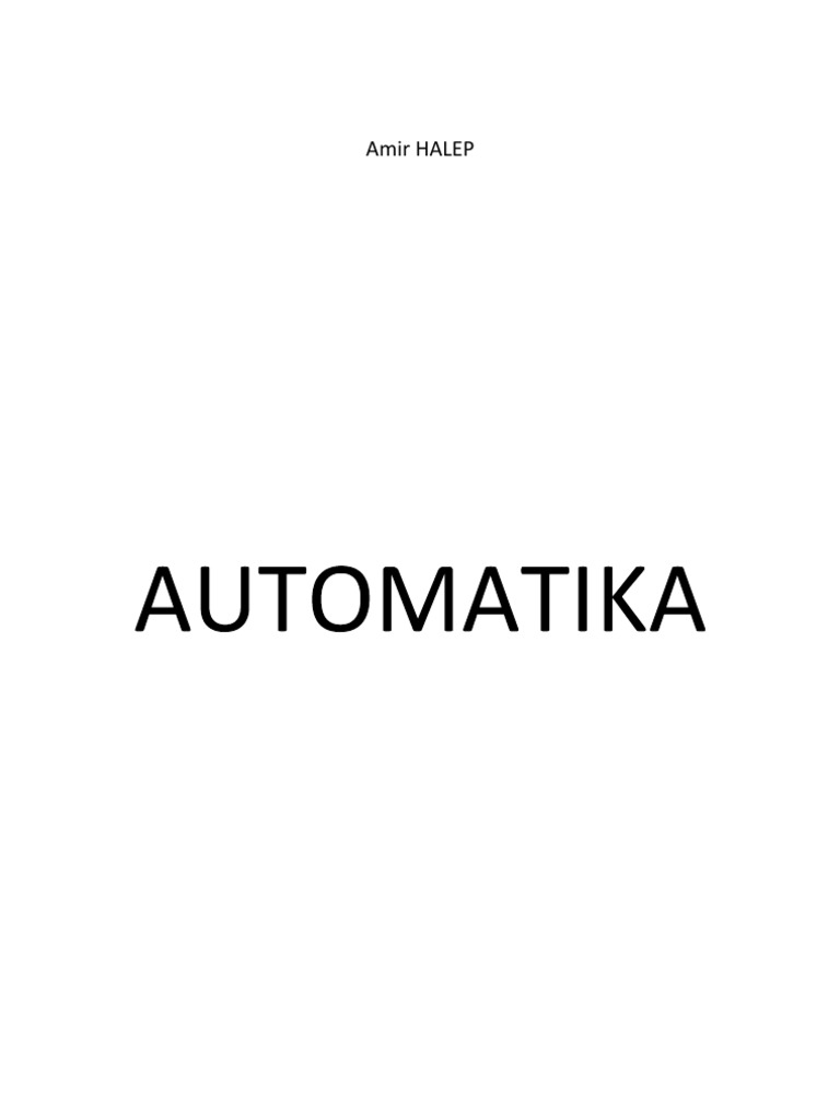 Automatika by Amir Halep | PDF