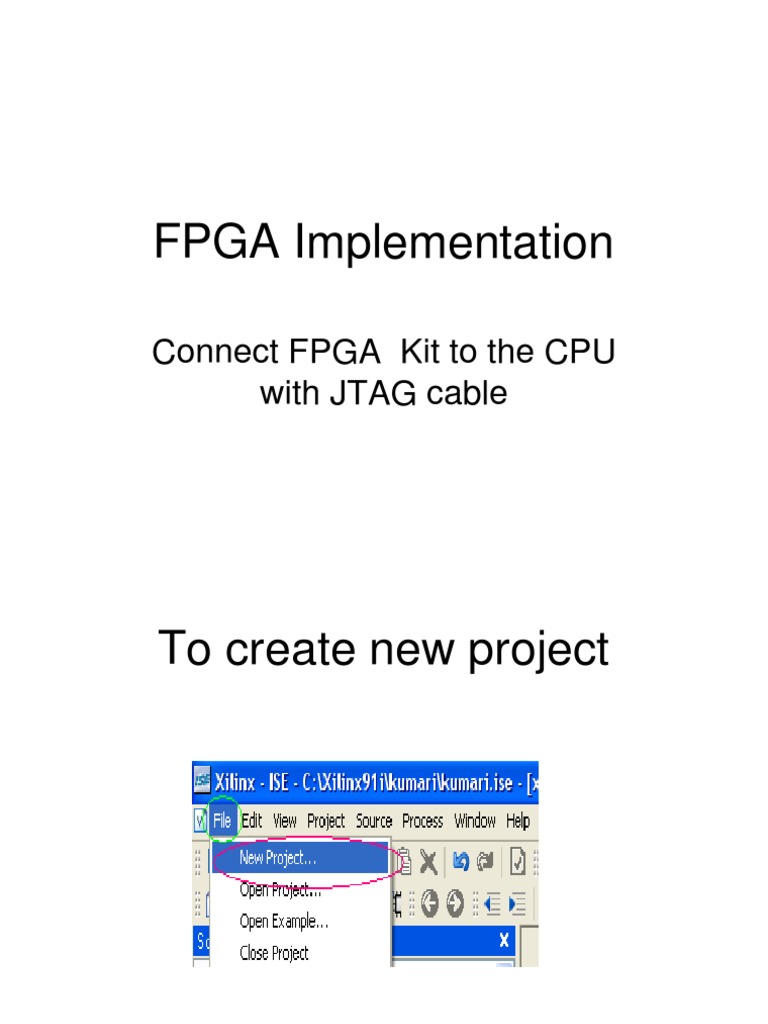 FPGA Implementation: Connect FPGA Kit To The CPU With JTAG Cable | PDF