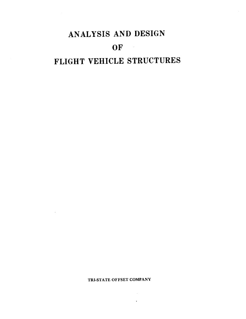 Analysis and Design of Flight Vehicle Structures - E.F. Bruhn | PDF