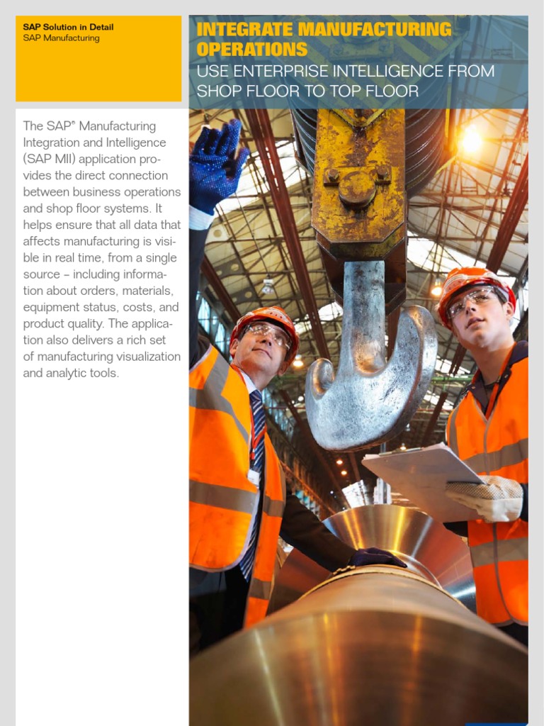 SAP Manufacturing Integration | PDF | Sap Se | Scada