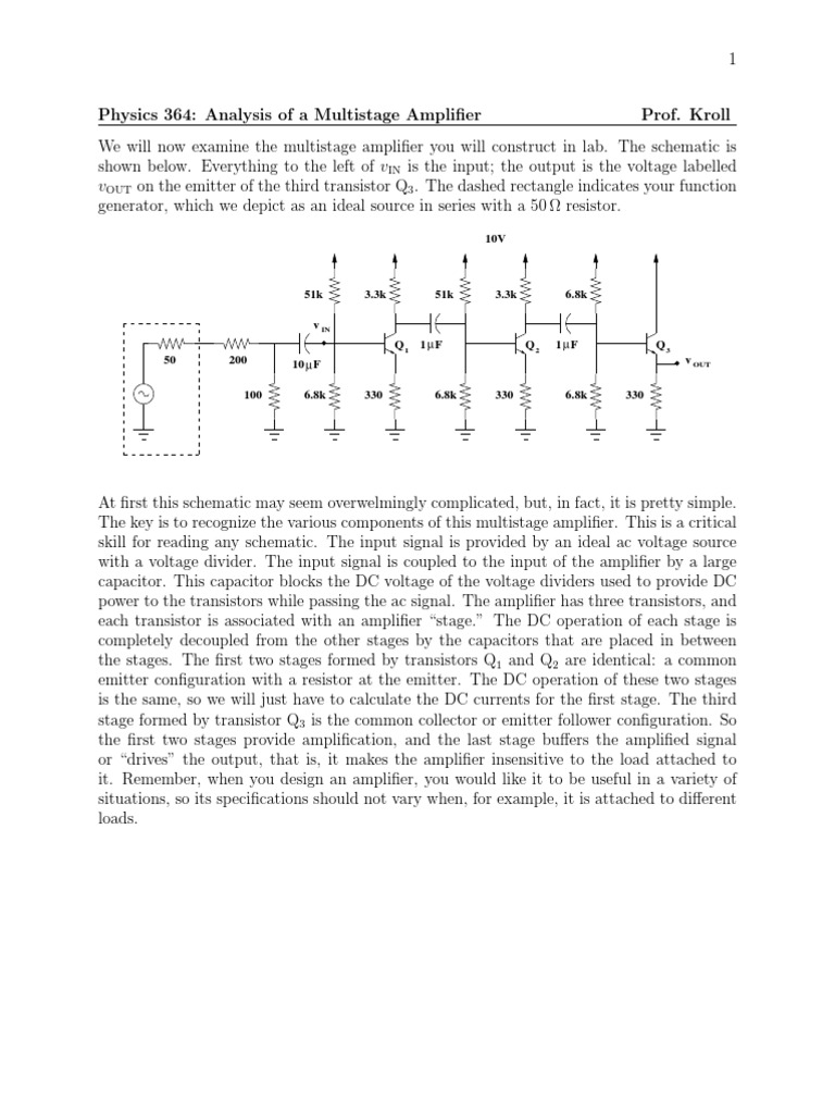 Multistage Amplifiers | Download Free PDF | Bipolar Junction Transistor | Transistor