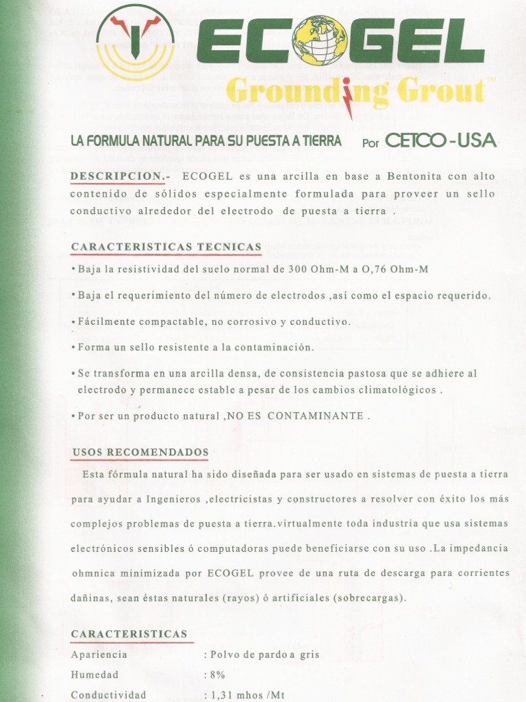 Ficha Técnica ECOGEL | PDF
