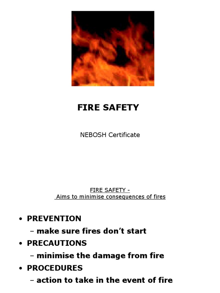 NEBOSH Certificate - Fire Safety by Terry Robson | Download Free PDF ...