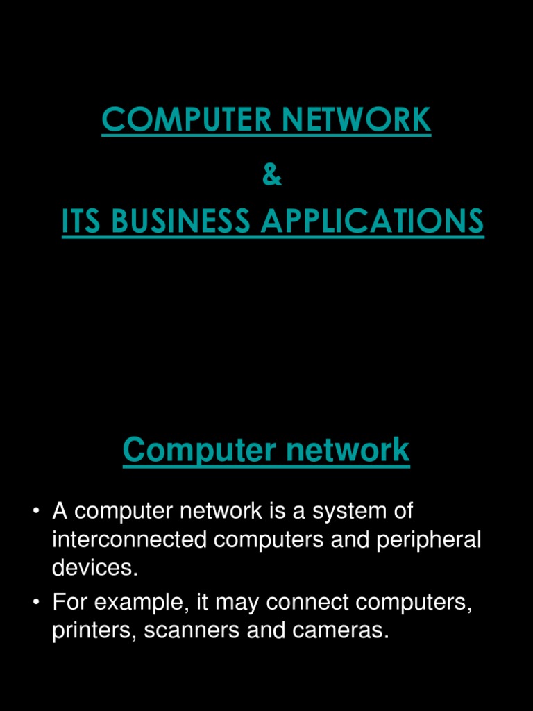 Computer Network & Its Business Applications | PDF | Network Topology ...