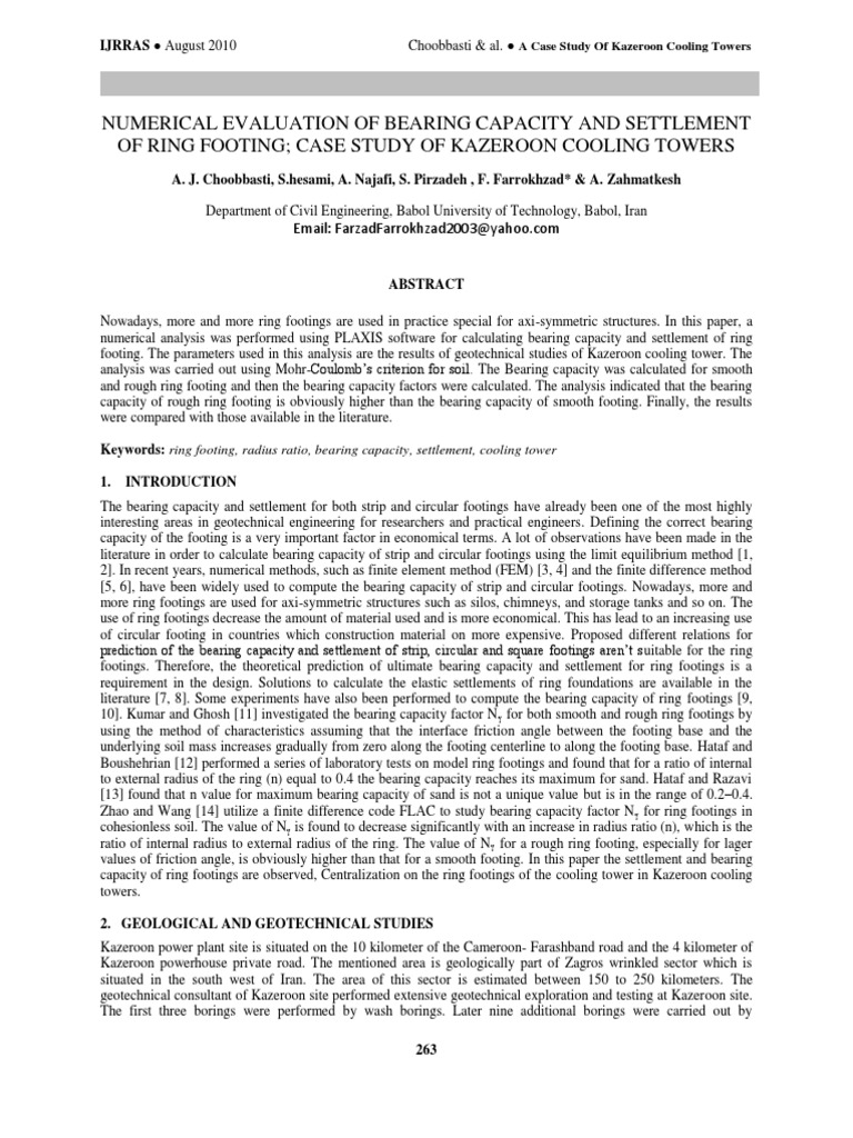 Bearing Capacity of Ring Footing | PDF | Geotechnical Engineering ...