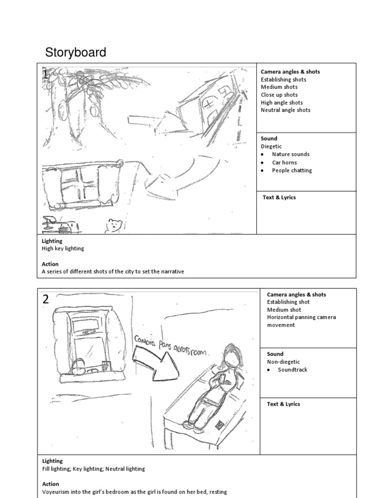 Storyboard: Camera Angles & Shots | PDF | Leisure