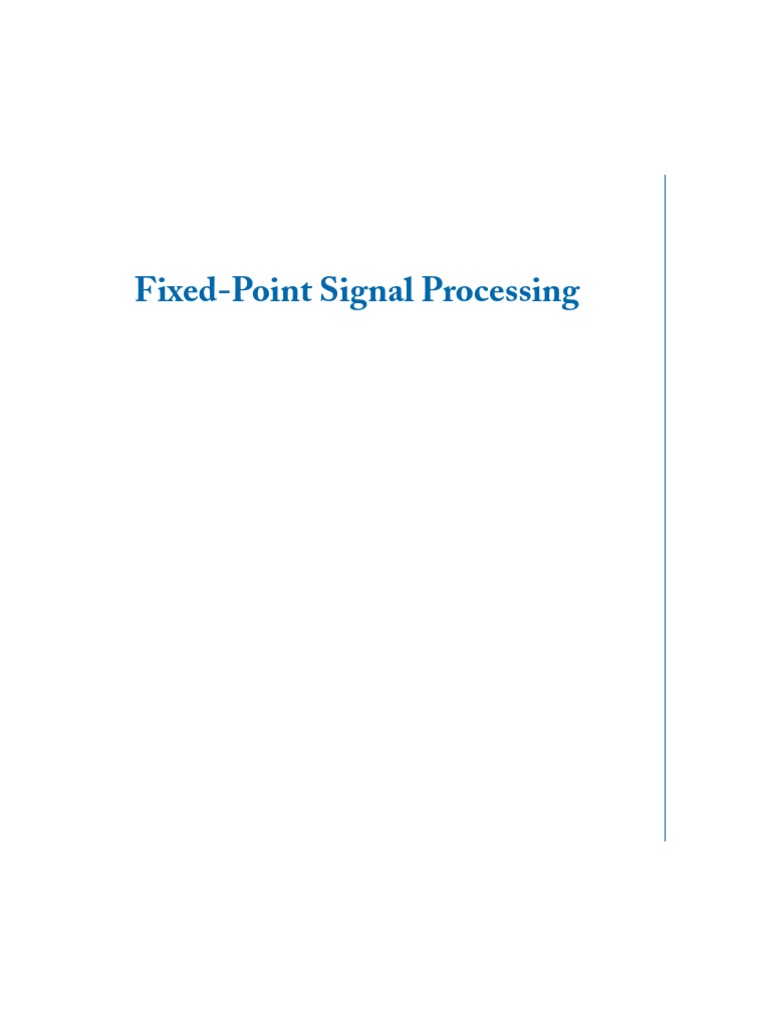 Fixed-Point Signal Processing | PDF | Stationary Process | Digital Signal Processing
