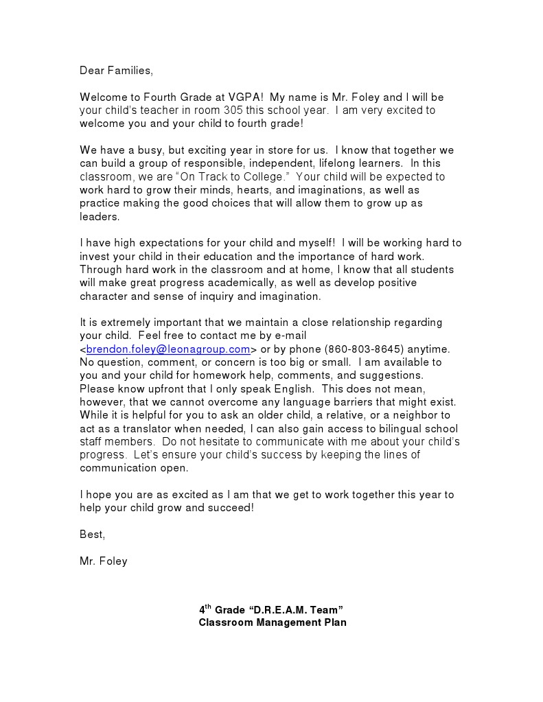 4th Grade Behavior Management Plan | PDF | Teachers | Classroom