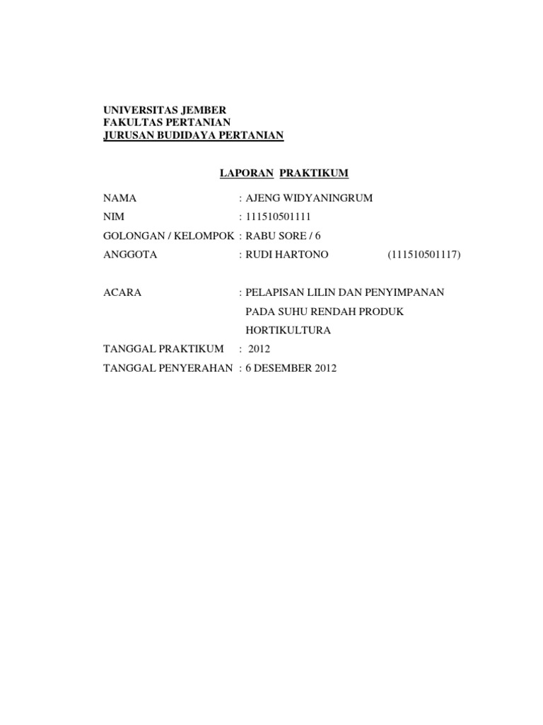 Laporan Pelilinan Pada Produk Pasca Panen | PDF | Kesehatan Holistik