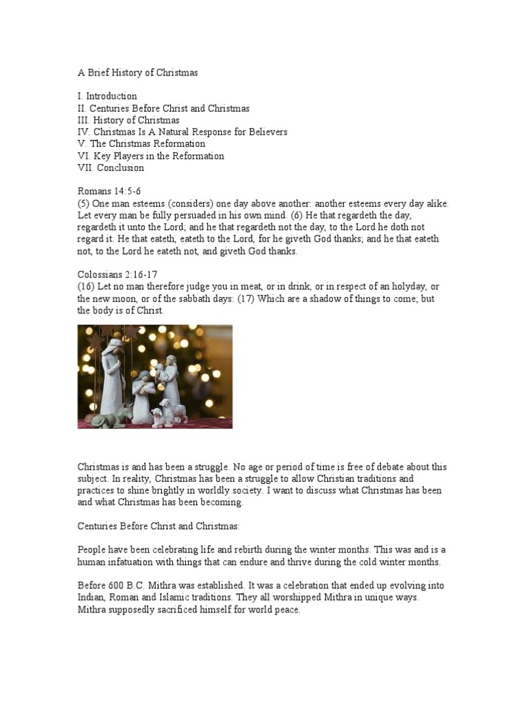 A Brief History of Christmas | PDF | Christmas | Religion And Belief