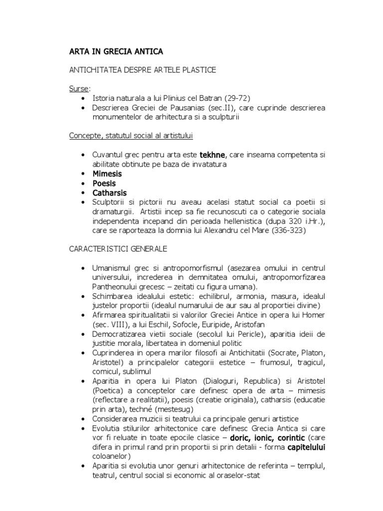 Arta In Grecia Antica