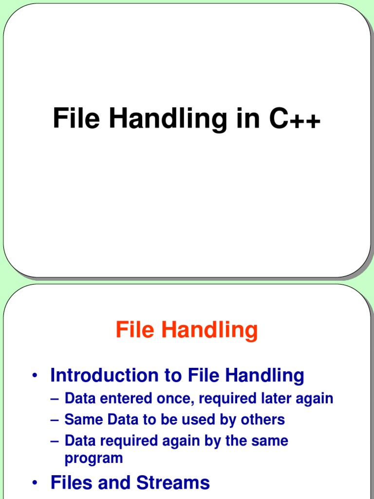 File Handling Oop | PDF
