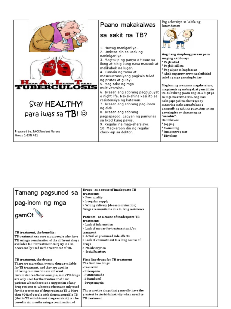 TB Flyer | PDF | Tuberculosis | Drugs