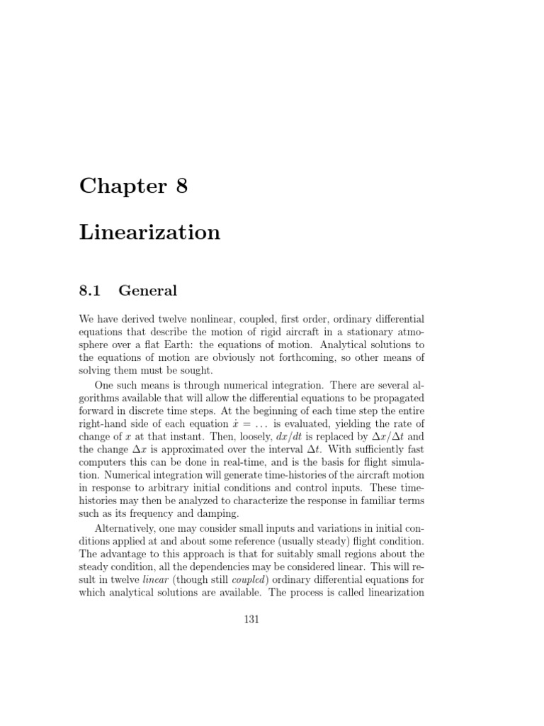 Linearization Ch08 | PDF | Nonlinear System | Matrix (Mathematics)