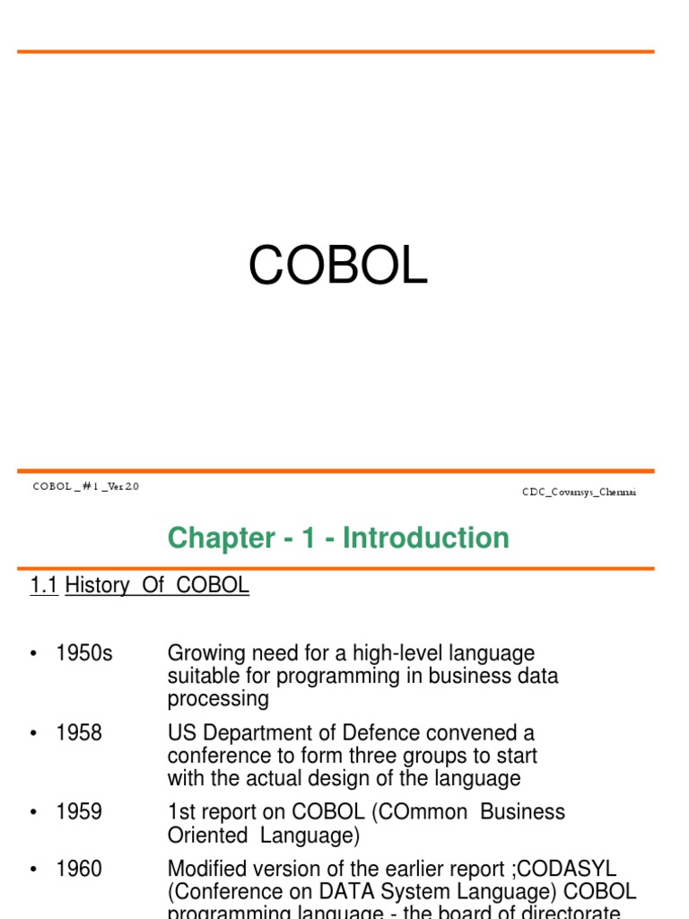 COBOL Basics for Business Coders | PDF | C (Programming Language ...