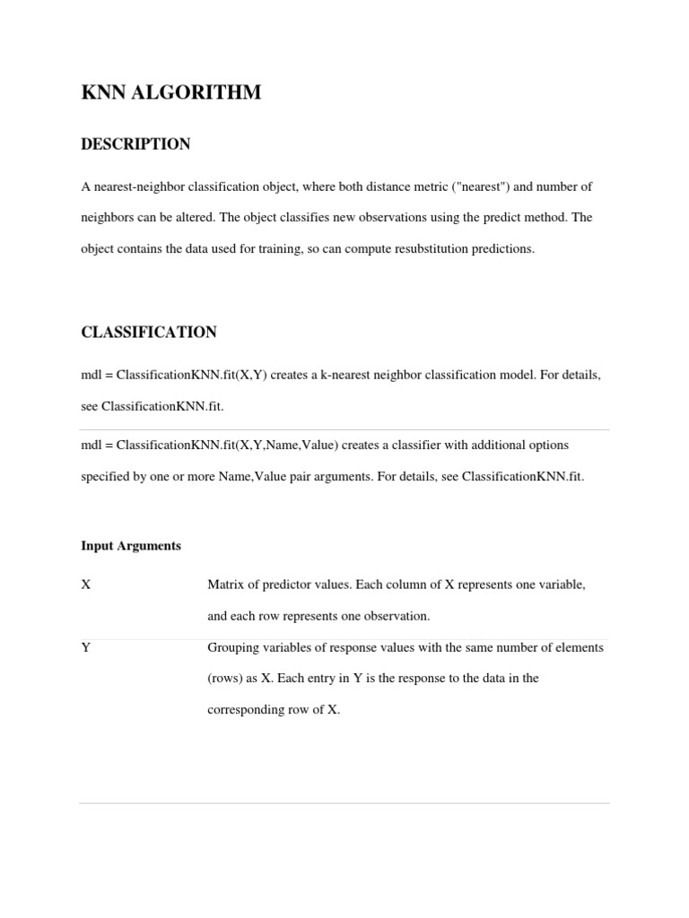 KNN Algorithm | PDF | Statistical Classification | Array Data Structure