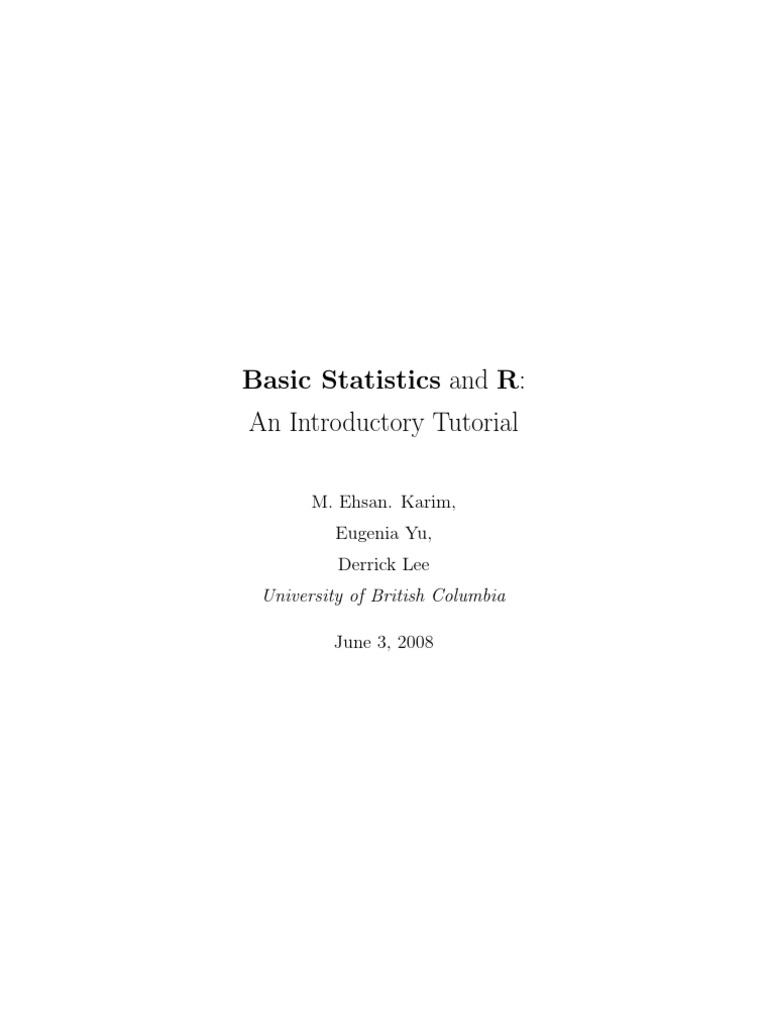 Basic Statistics | PDF | Regression Analysis | Correlation And Dependence
