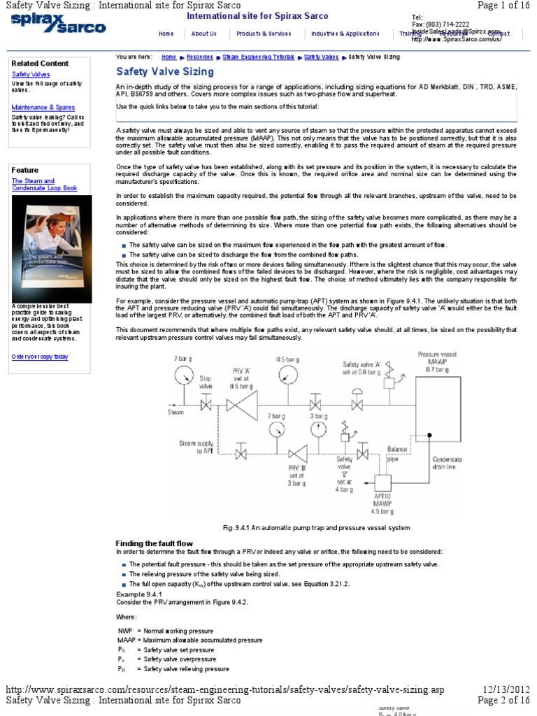 Steam Engineering Tutorial Safety Valve | PDF | Gases | Enthalpy