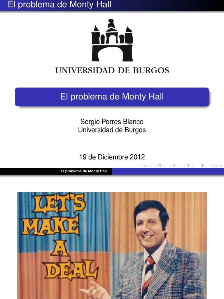 El Problema de Monty Hall | PDF | Economía de la incertidumbre | Toma de decisiones