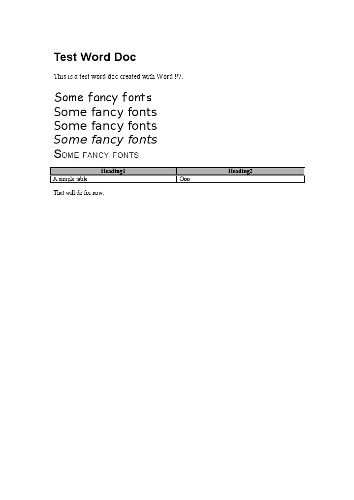 Word 97 Test Doc with Fonts & Table | PDF | Career & Growth | Language ...