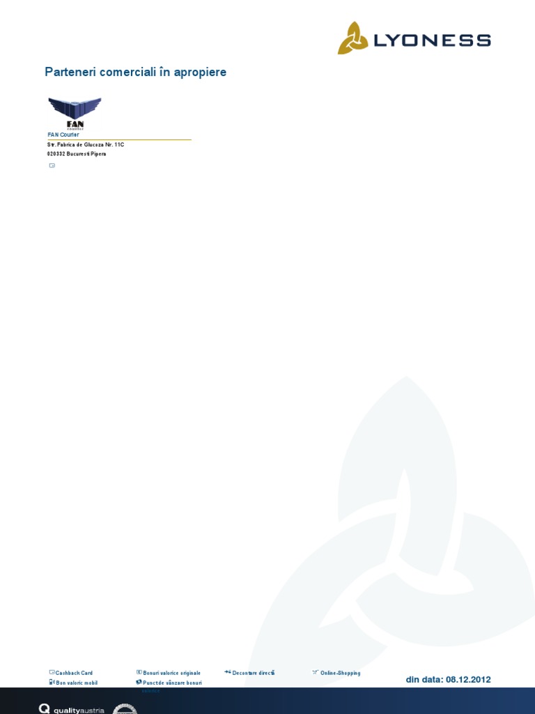 Lyoness Cashback and Partner Stores | PDF | Fuel Production | Petroleum