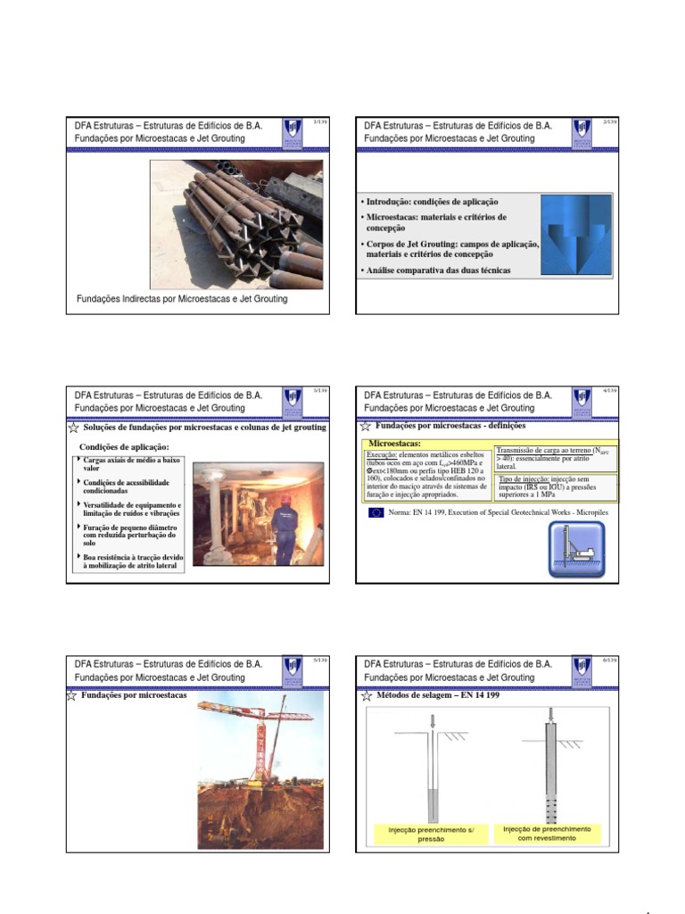 DFA - Fundações Microestacas Jet - Compatibility Mode | PDF | Aço ...