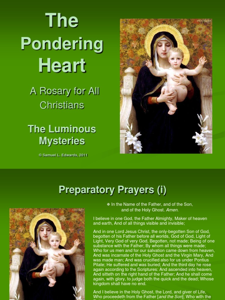 The Luminous Mysteries of the Rosary | PDF | Rosary | Mercy