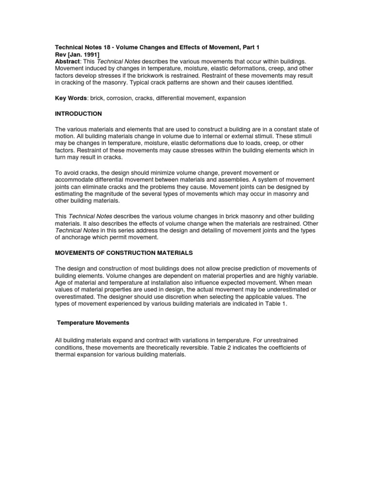 Building Movement Joints Explained | PDF | Masonry | Framing (Construction)